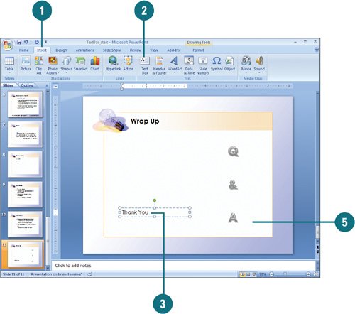 Creating A Text Box Microsoft Office PowerPoint 2007 On Demand