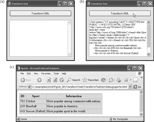 Section 19 10 Optional XSLT With Class XslCompiledTransform Visual 